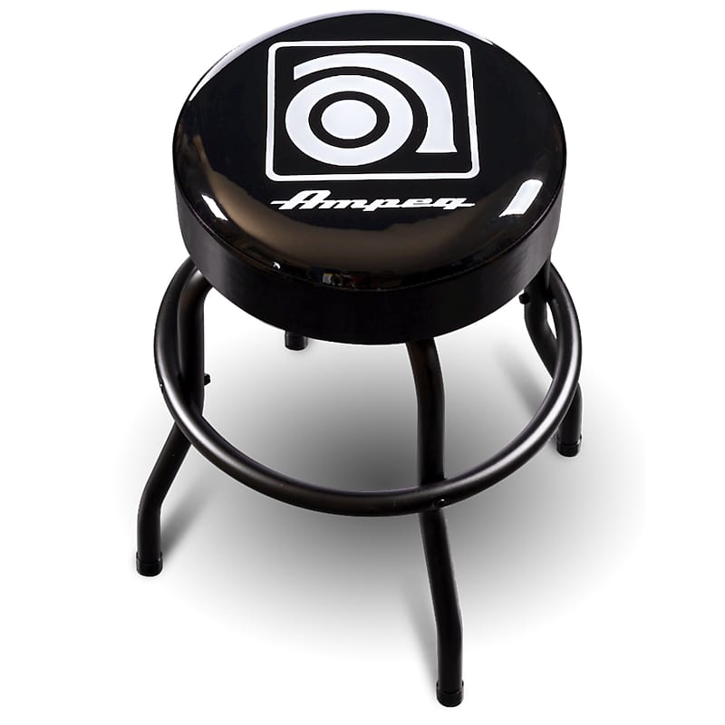 Ampeg Bar Stool 24" Padded Seat Metal Legs Black | Reverb