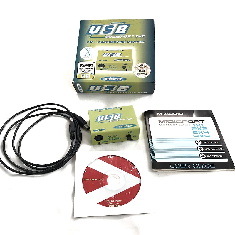 M-Audio Midiman Midisport 2x2 Interface + Cable + Manual + | Reverb