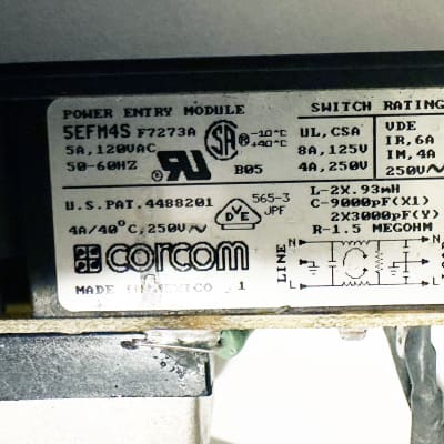 Kurzweil K2500 K2600 Synthesizer Power Inlet Module Assembly. | Reverb