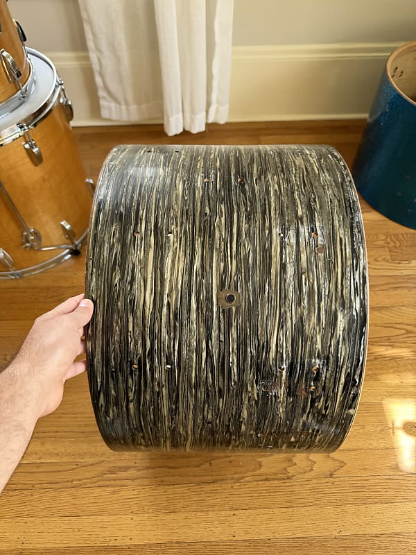 Ludwig Pre-serial 22 inch Bass Drum Shell - Black Oyster | Reverb