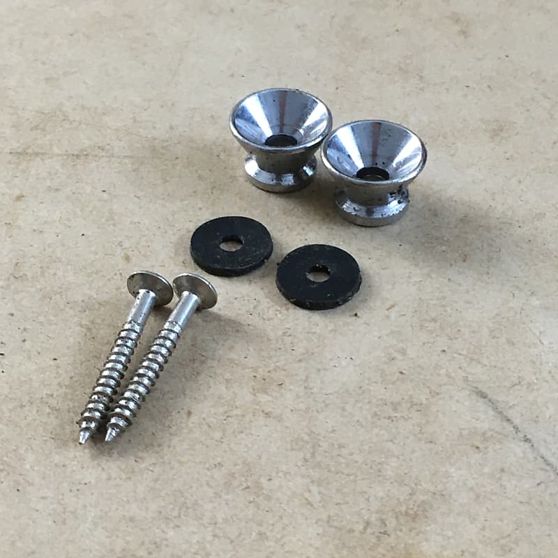 Vintage Relic Straps Buttons Chrome Felts Mounting Screws | Reverb UK