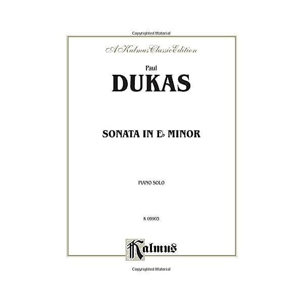 Dukas Sonata in E Flat Minor Paul Dukas | Reverb