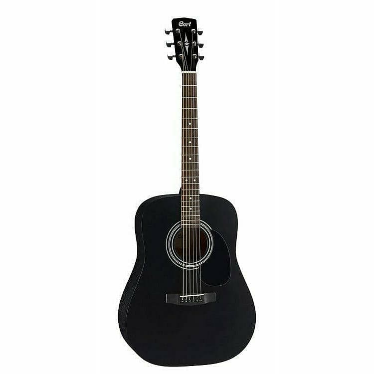 Cort AD810 Standard Dreadnought Acoustic Guitar Black Satin | Reverb