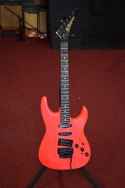 Kramer ST600 Fluorescent Pink Late 80's Striker | Reverb