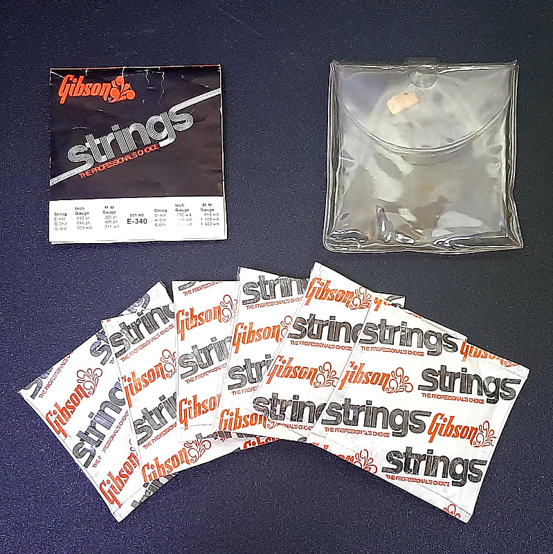 Gibson E-340 "Sonomatic" Guitar Strings Complete Set 1970's | Reverb