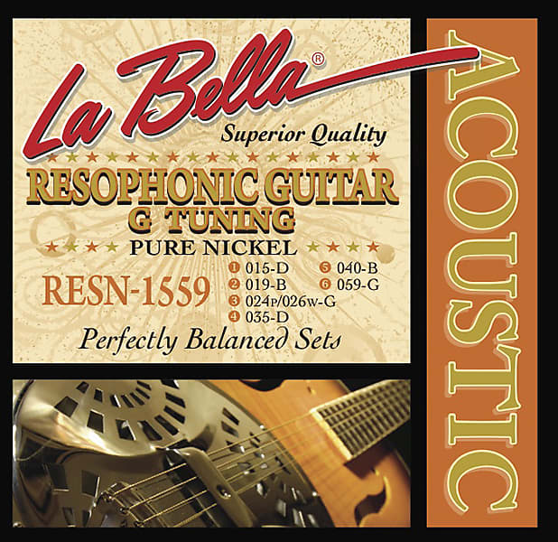 Pure Nickel G Resophonic Guitar Pure Nickel String Set 15-59 | Reverb
