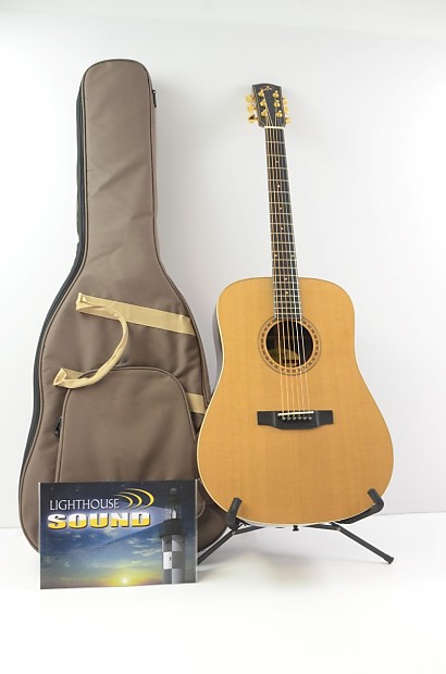 Bedell TB-24-G Dreadnaught Acoustic Guitar - Natural w/ Gig | Reverb