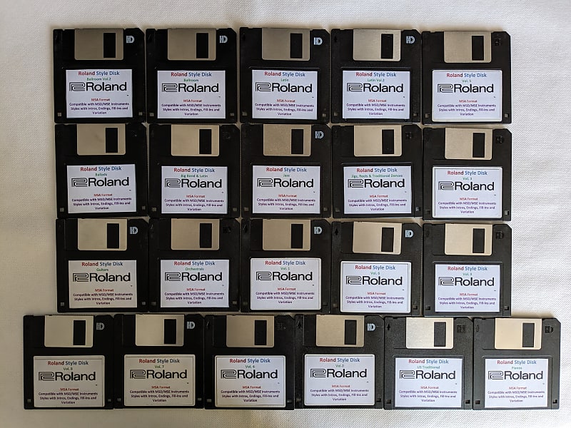 Roland Keyboard Floppy Disk Styles Collection | Reverb