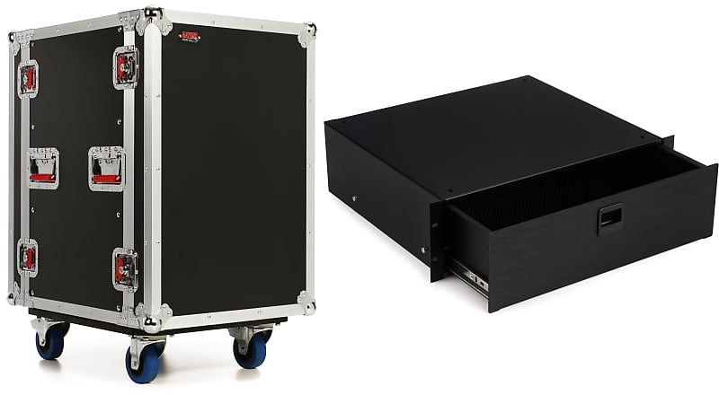 Gator G-TOUR 16U CAST ATA Wood Rack Case with Casters Bundle | Reverb