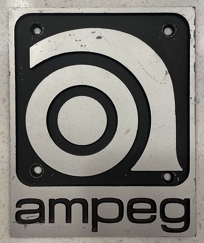 Vintage (early 1970s) Ampeg metal logo | Reverb