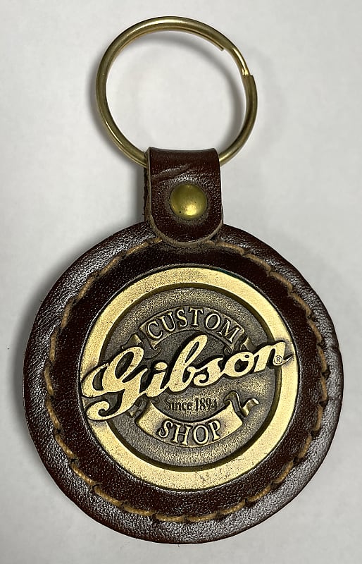 Gibson Since 1894 Custom Shop Leather Key Ring Vintage New | Reverb