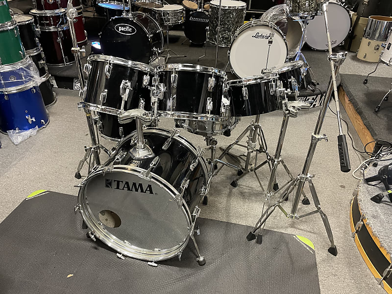 Tama Vintage 7 piece drum set Imperialstar 1980's Black | Reverb