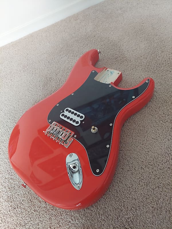 Tom Delonge Style Stratocaster Body Fiesta Red | Reverb
