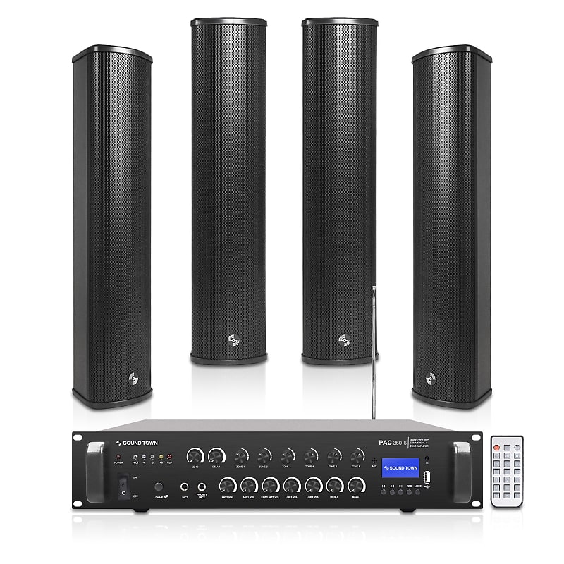 PAC360X4CL45B | 6-Zone 70V/100V Commercial Restaurant | Reverb