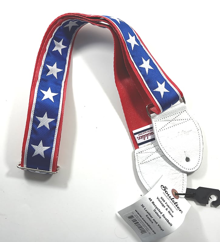 Souldier Guitar Strap (soldier) Knievael Flag Handmade - | Reverb
