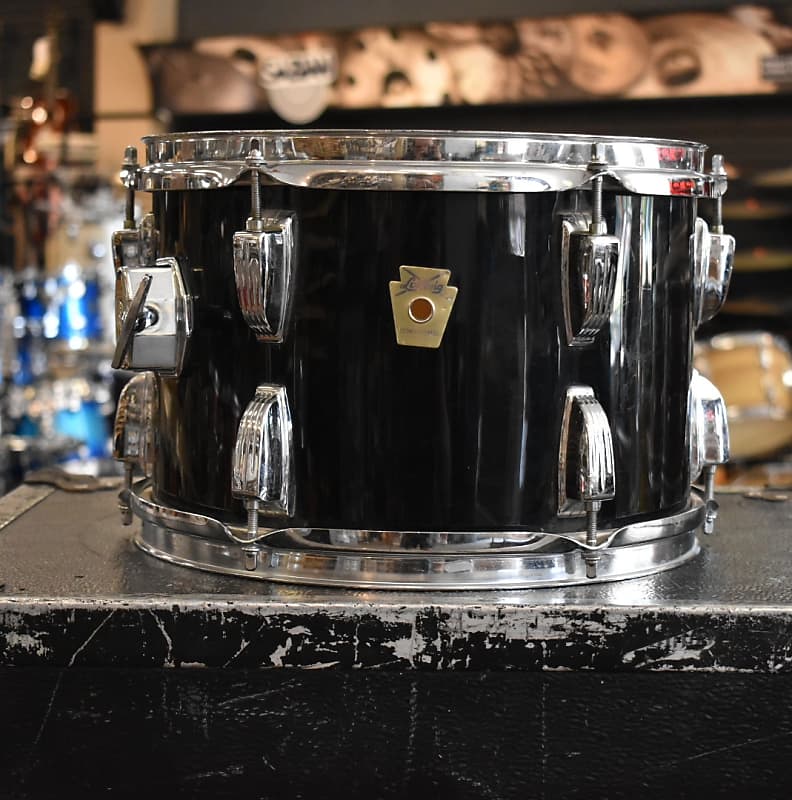 Vintage Ludwig 8 x 12 Rack Tom in Black Cortex | Reverb