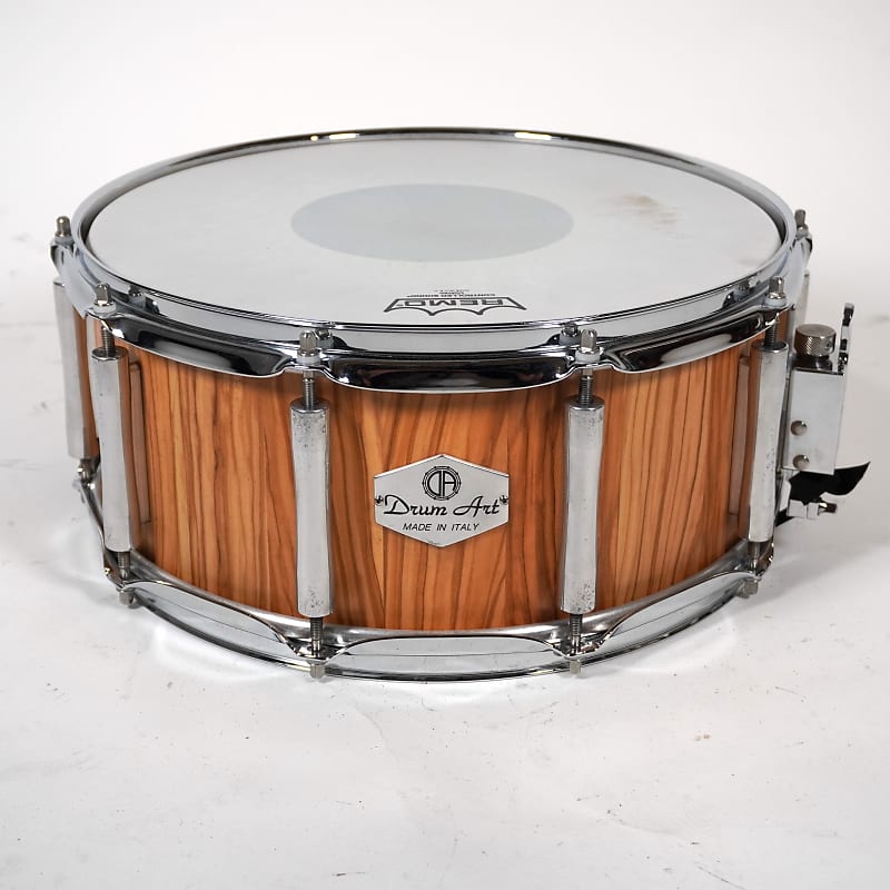 Drum Art 14” x 6.5” Olive Wood Stave Shell Snare Drum Inc | Reverb UK