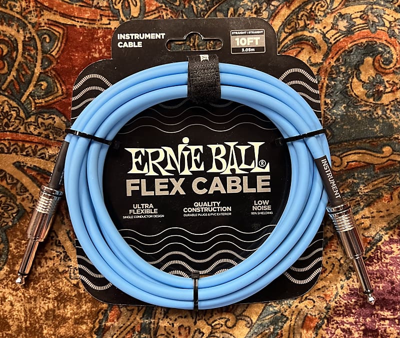 Ernie Ball FLEX Instrument Cable Straight/Straight 10FT - | Reverb