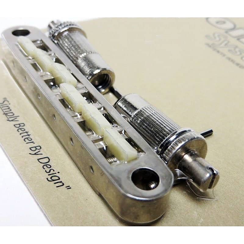 TonePros Metric Locking Bridge Pre-Notched Nylon Saddles Aged | Reverb