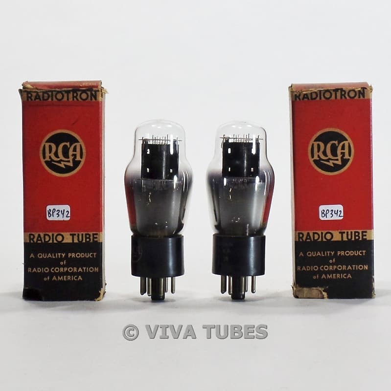 True NOS NIB Date Matched Pair RCA USA 6G6G Black | Reverb Canada