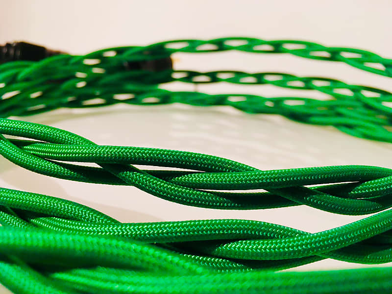 Pinetree Audio Iso-Braid AC Power Cable 10 Feet Green | Reverb