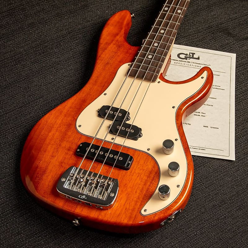 G&L SB-2 Clear Orange 2024 Electric Bass w/Gig Bag | Reverb France