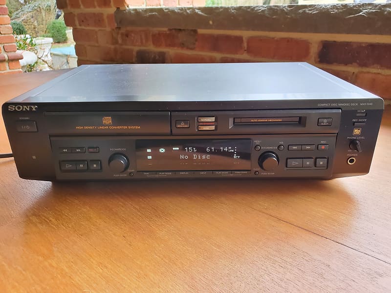 Sony MXD-D40 CD and minidisc deck 2000 - Black | Reverb