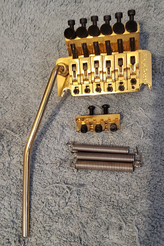 Floyd Rose locking tremolo Made In Germany Gold | Reverb