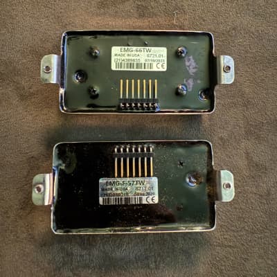 EMG F-57TW / 66TW Dual Mode Active Humbucker Set - Chrome | Reverb