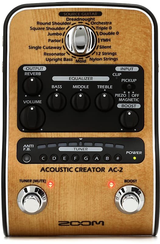 Zoom AC-2 Acoustic Creator - Enhanced Direct Box (3-pack) | Reverb