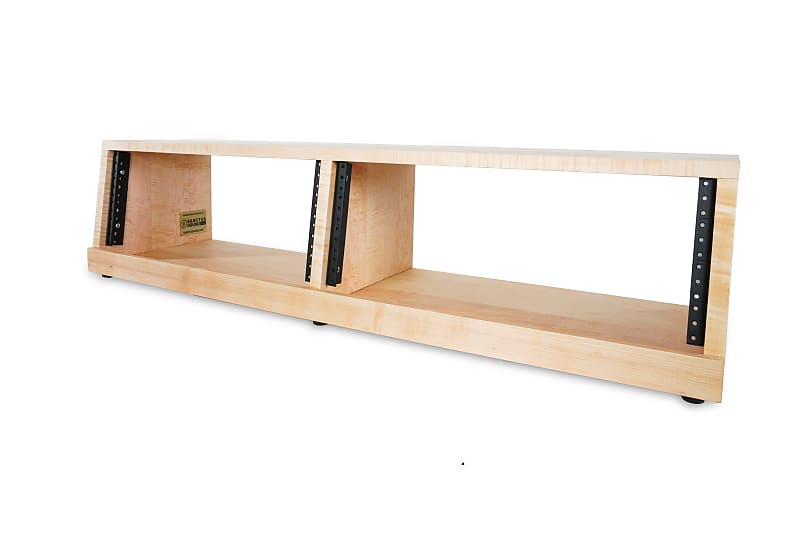 Sanctus Sound 2 x 4U Slanted Double-Bay Desktop Rack in Maple | Reverb