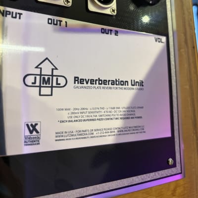 JML Stereo Plate Reverb Unit - Designed and Built In The USA | Reverb