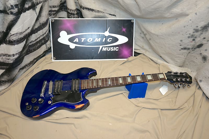 DeArmond S-67 7-string SG style Guitar S67 Blue | Reverb