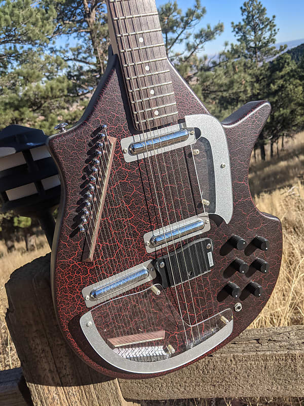 Rogue Sitar Electric Guitar Red Crackle Finish | Reverb