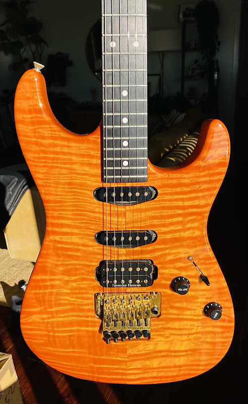 Deviser Custom Shop Strat ST Floyd Rose 1980's Tangerine | Reverb