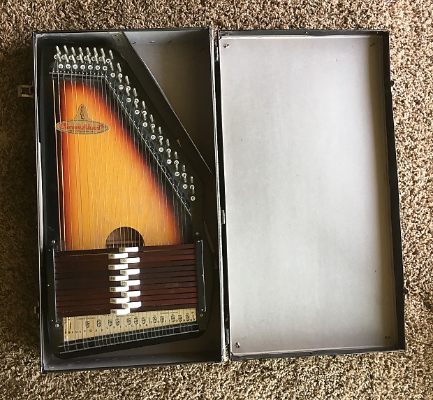 Vintage 1975 Rhythm Band Inc Chromaharp Auto Harp Sunburst | Reverb
