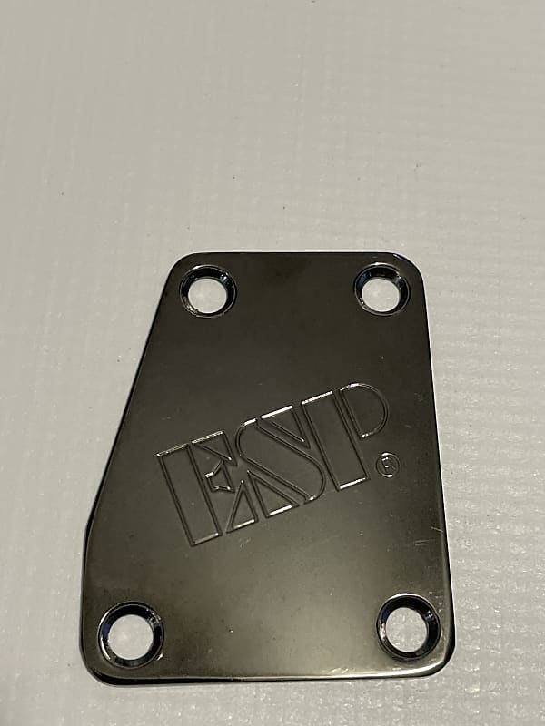 ESP Model Electric Guitars Cosmo Black Neckplate Neck Plate | Reverb