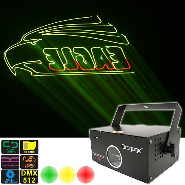 DragonX 3D Party Light Animated Laser Light Show Cartoon | Reverb