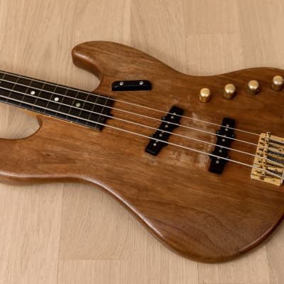 1990s Moon JJ-4 Jazz Bass Vintage Fretless Bass Walnut & | Reverb
