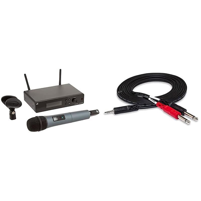 Black & Hosa Cmp-159 3.5 Mm Trs To Dual 1/4" Ts Stereo | Reverb