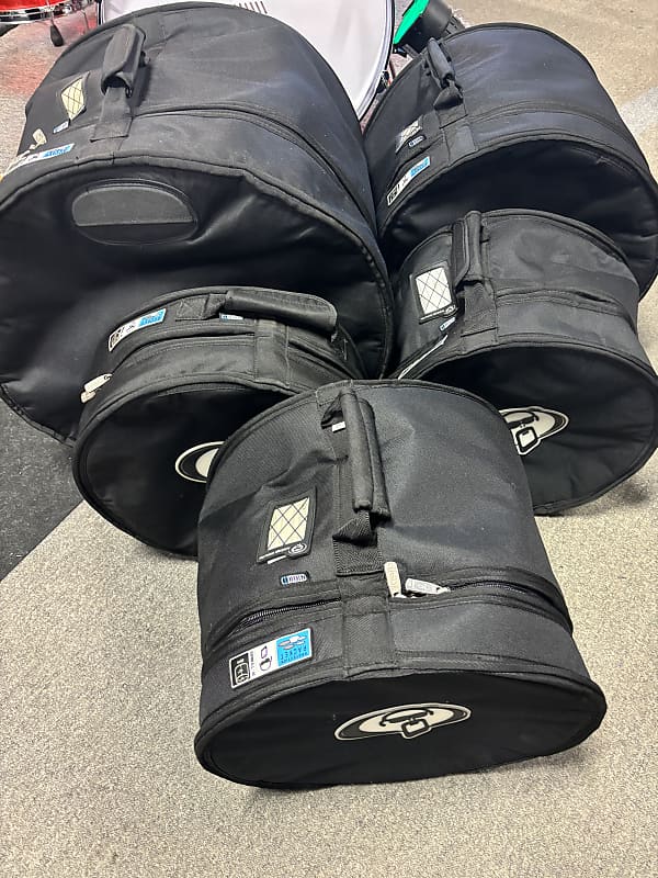 Protection Racket 5 piece set of Drum bags 12,14,16,22, and | Reverb