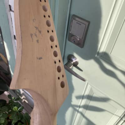 Warmoth Starcaster mooncaster neck Maple V Slight V Boat Neck | Reverb