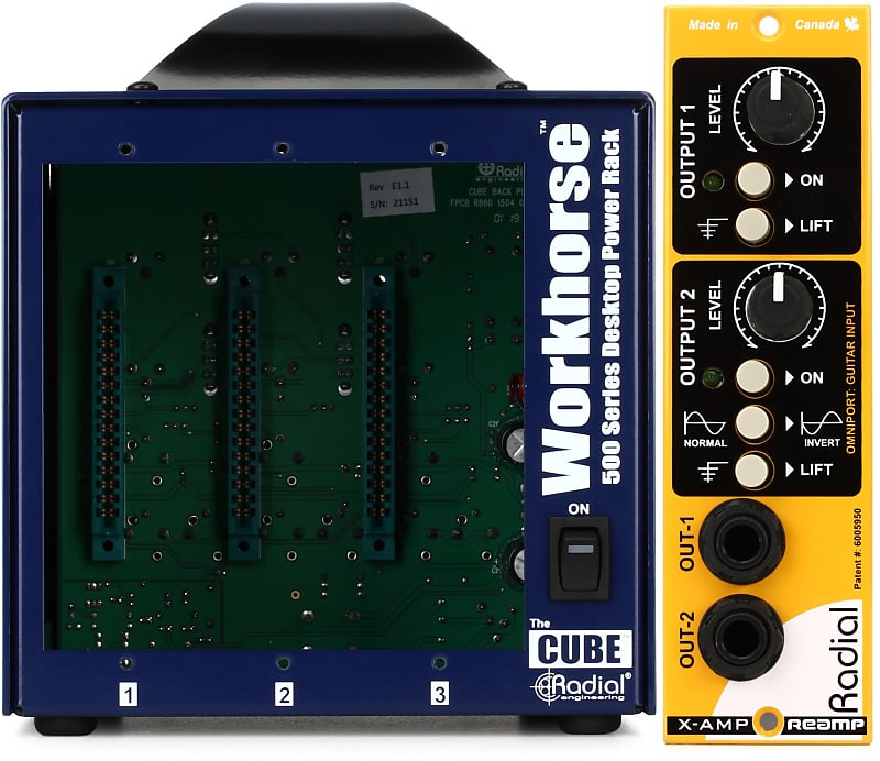 Radial Workhorse Cube 3-slot 500 Series Desktop Chassis | Reverb