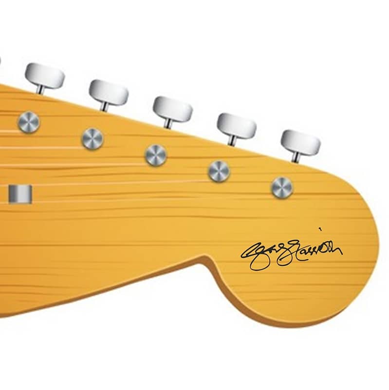 Sticker Vinyl Black Autograph George Harrison Guitar Vinyl | Reverb