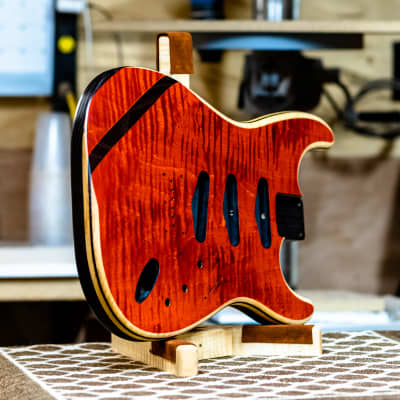 Figured Maple & Roasted Ash Strat Body | Reverb