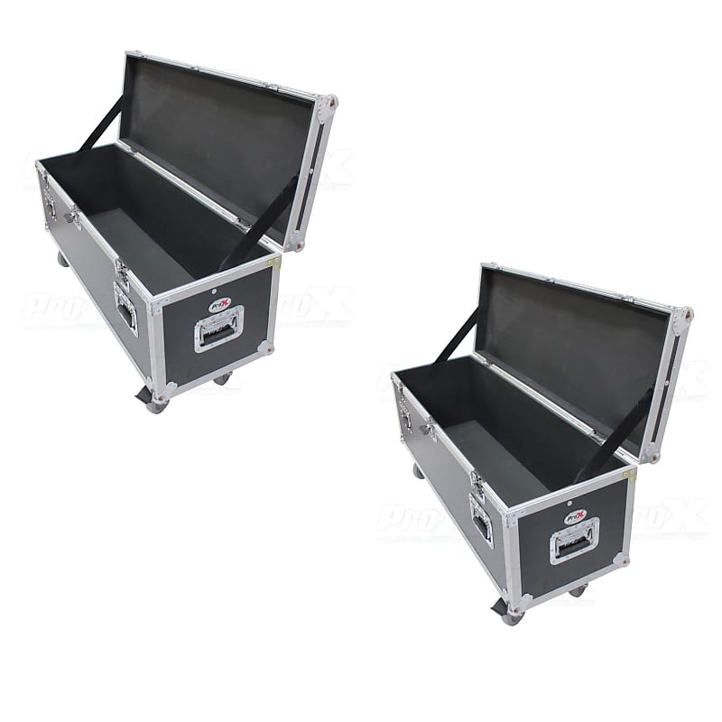 2 PROX ATA Road Case Utility DJ Trunk w/Wheels and Foam Lined | Reverb