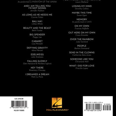 Broadway Hits for Female Singers - Original Keys for Singers | Reverb