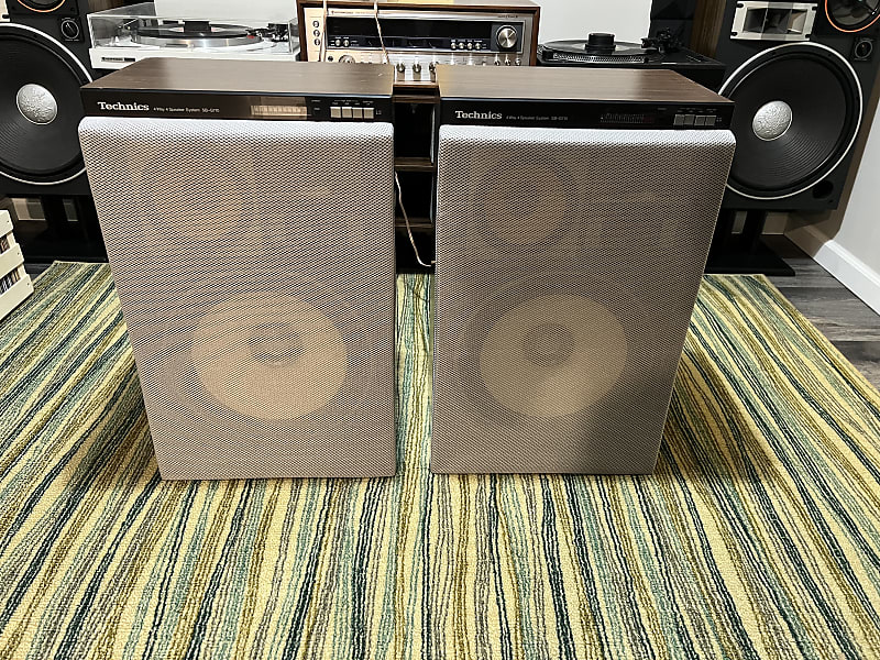 RARE Technics SB-G710 Super Bass Floor Speakers New Grill | Reverb