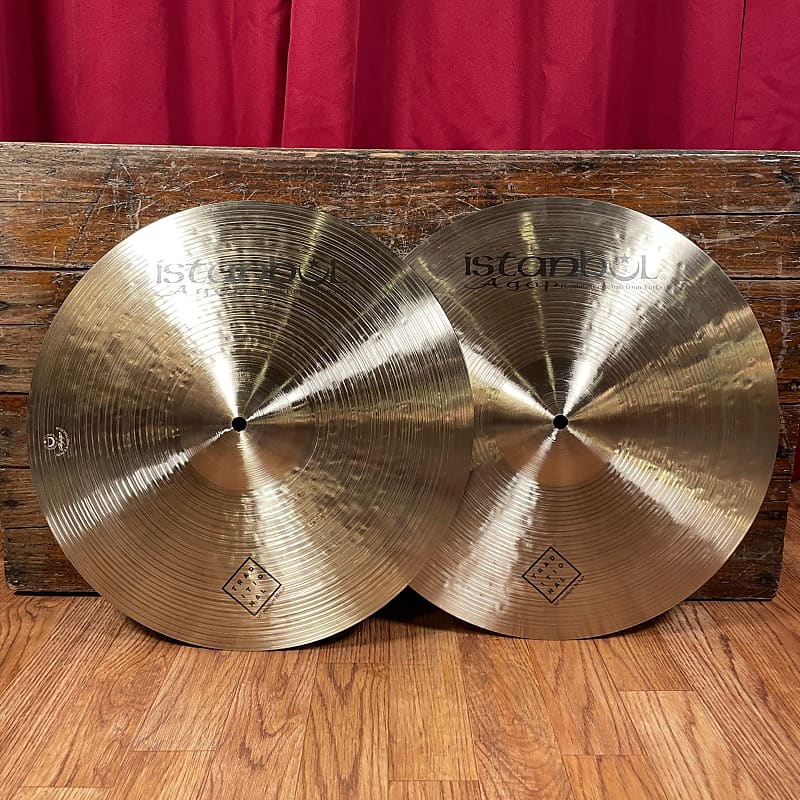 16" Istanbul Agop Traditional Medium Hi-Hat Cymbal Pair | Reverb