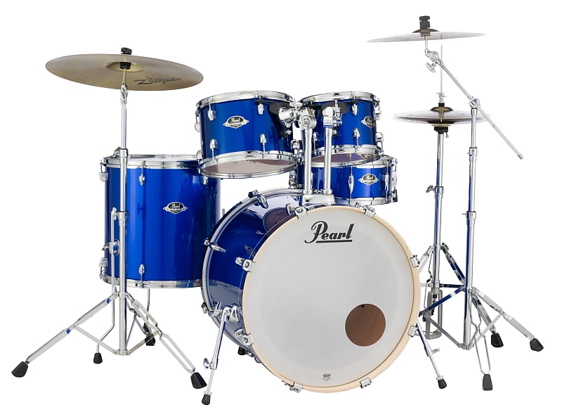 Pearl 5-piece Drum Set With Cymbals, Snare Drum & Drum | Reverb